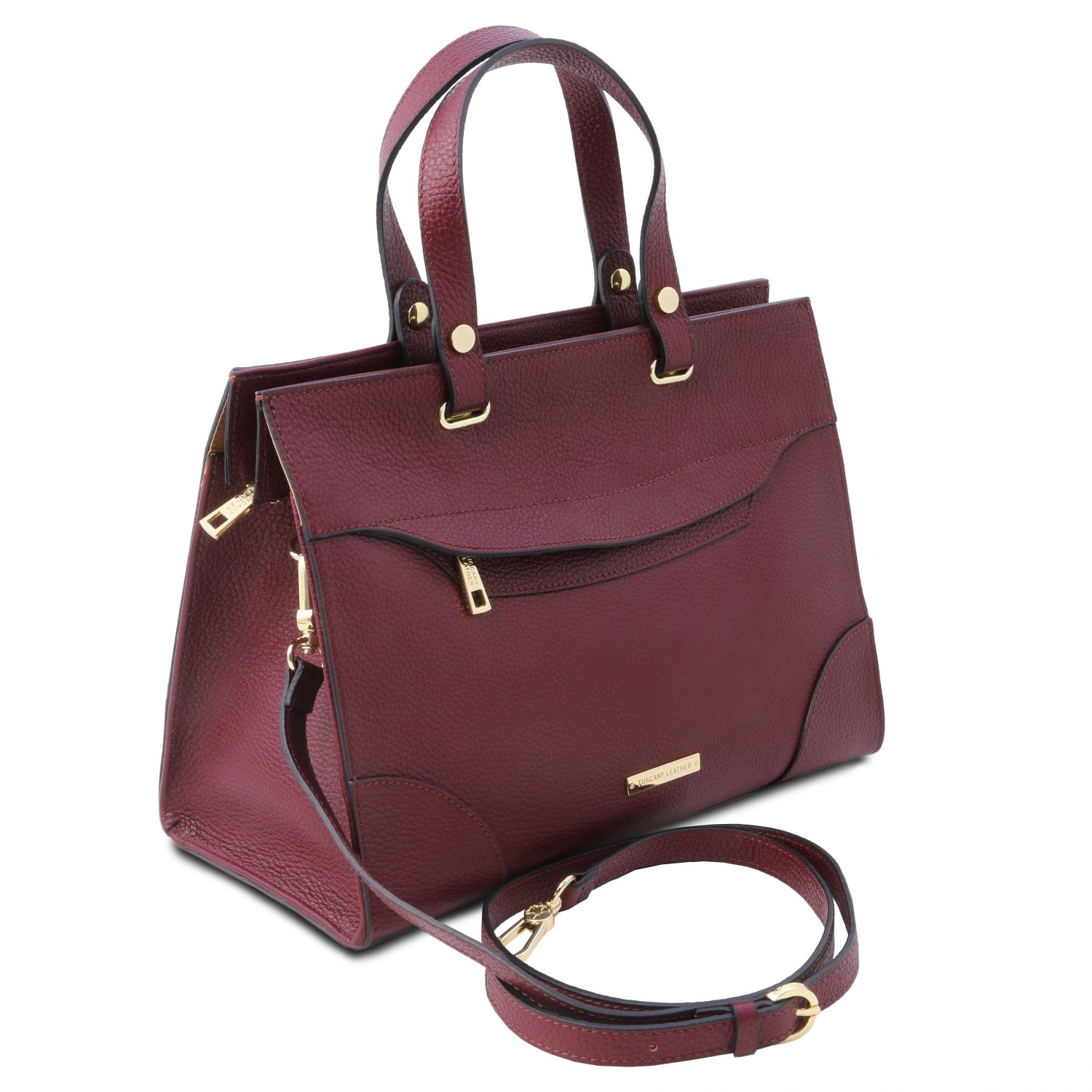 TL Bag Handtasche aus Leder Bordeaux TL142079